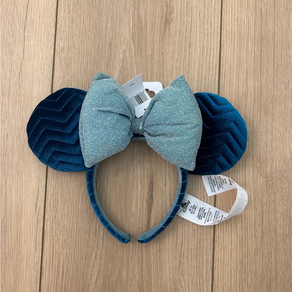 Disney | Accessories | Disney Minnie Mouse Blue Velvet Ears | Poshmark